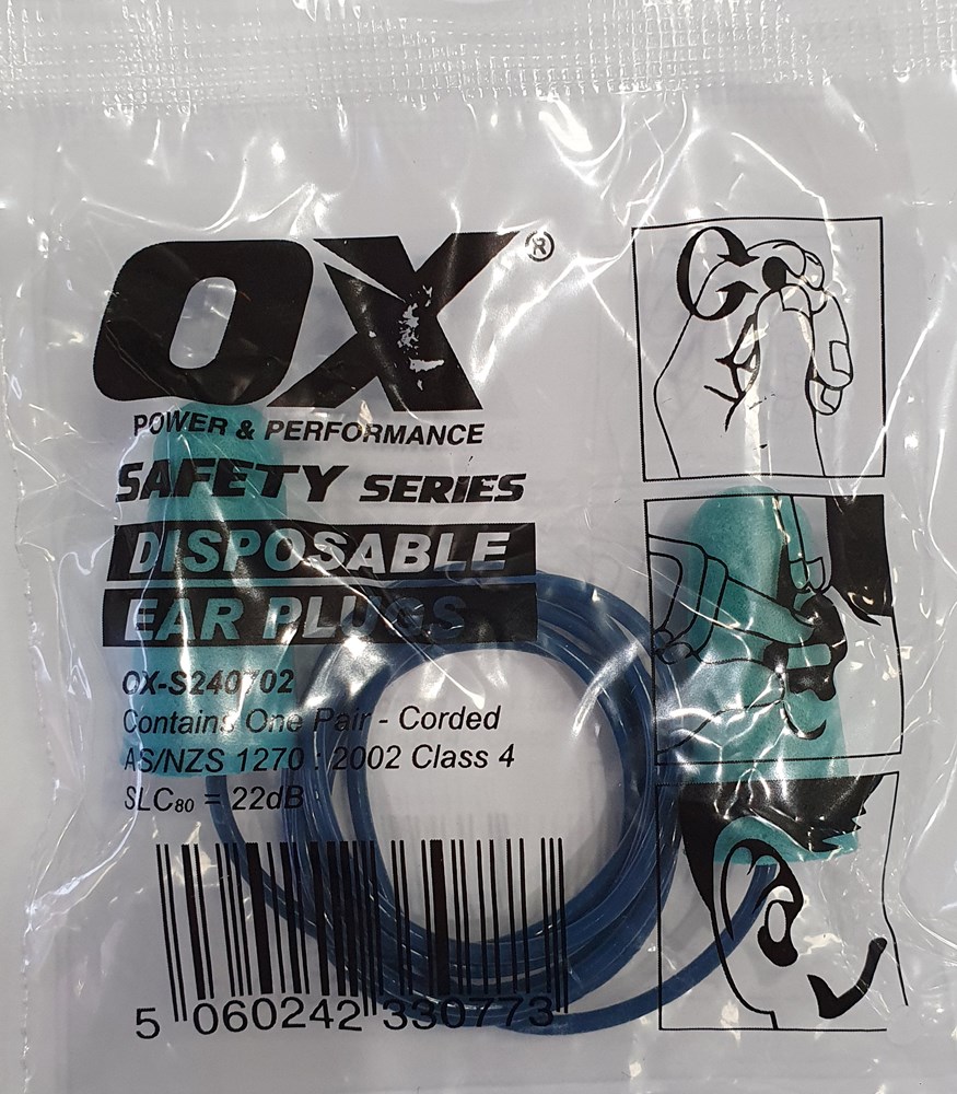 Ox Disposable Ear Plugs - Un-corded - Tilers Direct | Professional Tile ...
