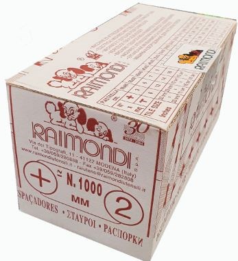 2mm Crosses - 1,000 pieces - Raimondi - Tilers Direct | Professional ...